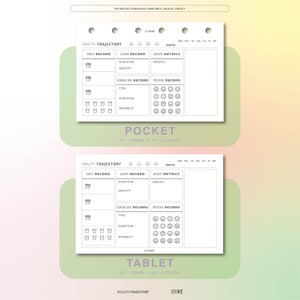 Daily Health Tracker Template | Wellness Collective | Tracking Planner ...