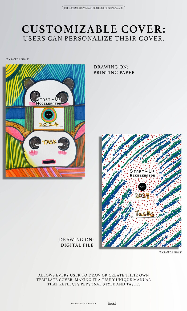 Yearly Planner Journal Daily Task Organize Goal Setting Template ...