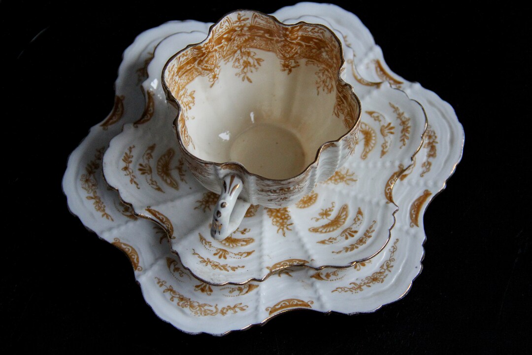 Victorian Pre-shelley, Wileman Co. Shell Pattern Trio Set in Scallop ...