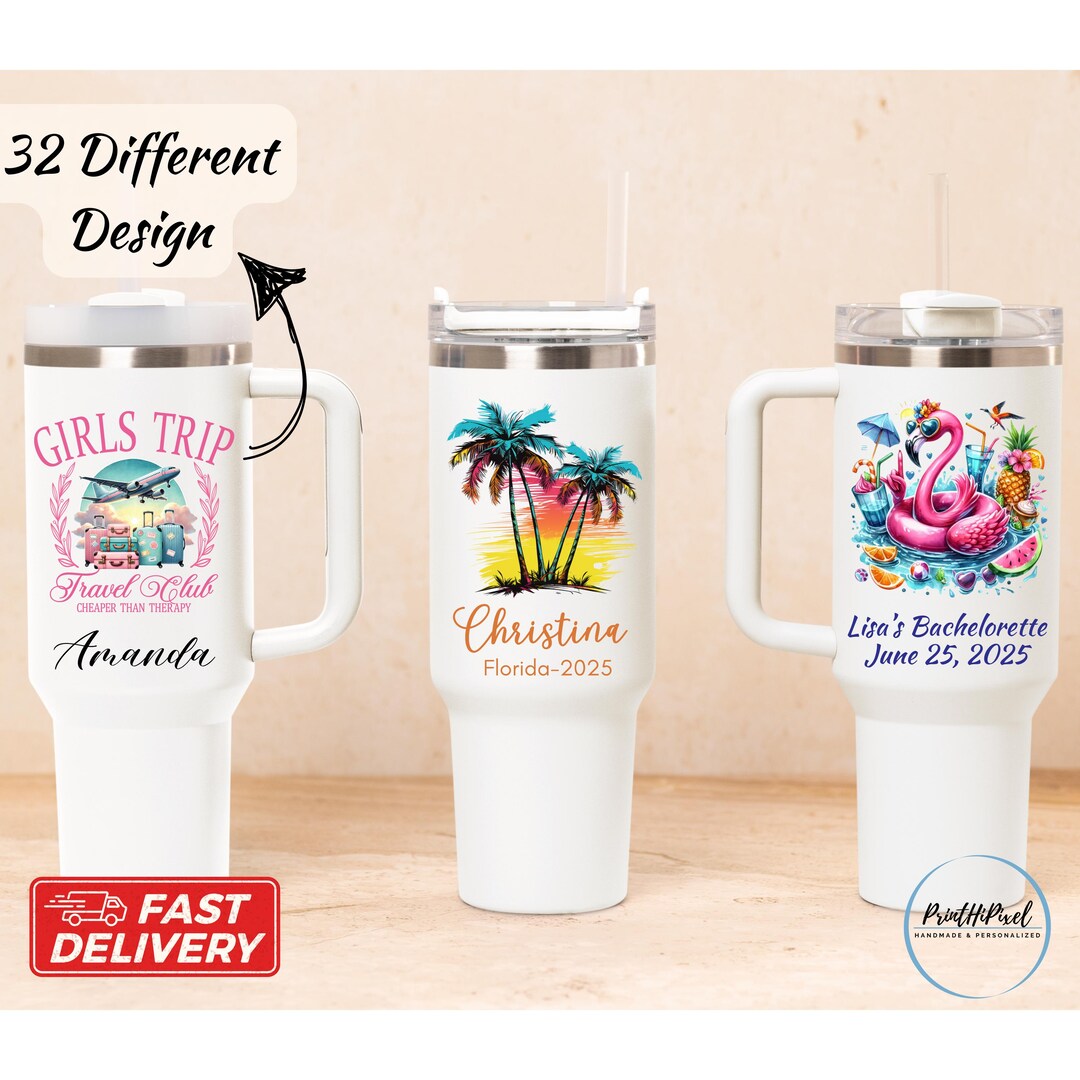 Custom Family Trip Cruise Vacation Beach Tumbler, Personalized Name ...