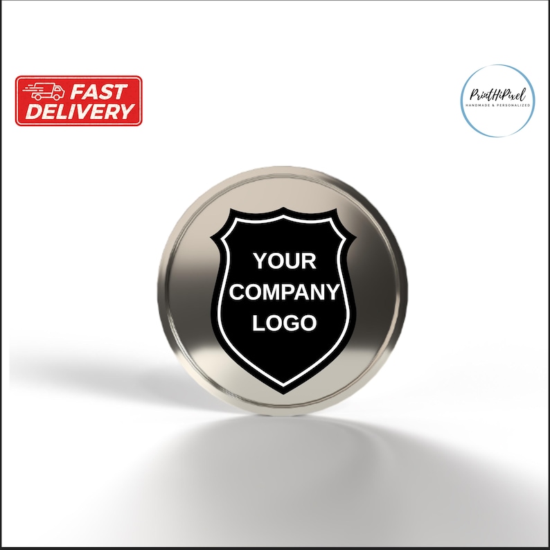 Custom Company Artwork Logo Graphic Text Photo Slogan Coin ...