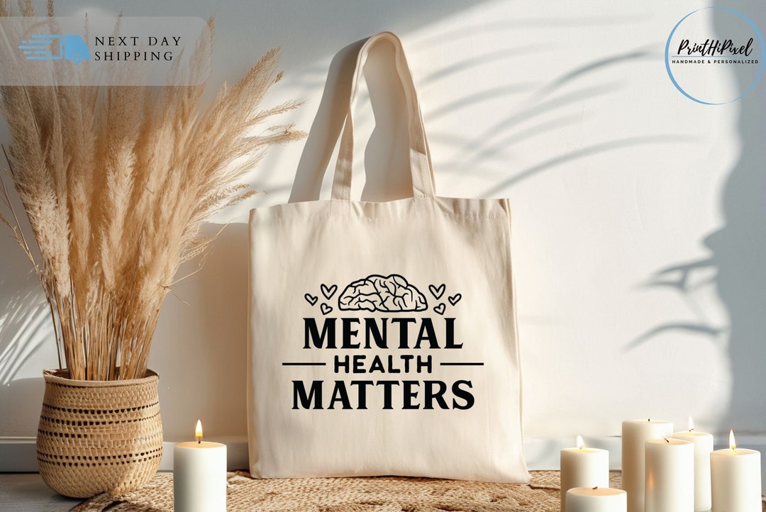 Custom Mental Health Tote Bag, Mental Health Matter, School Counselor ...