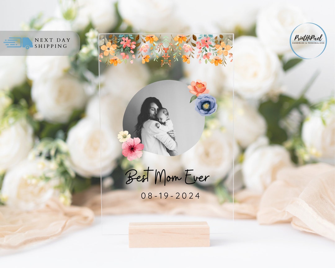 Personalized Photo Acrylic Plaque for Mom, Custom Acrylic Plaque, Photo ...