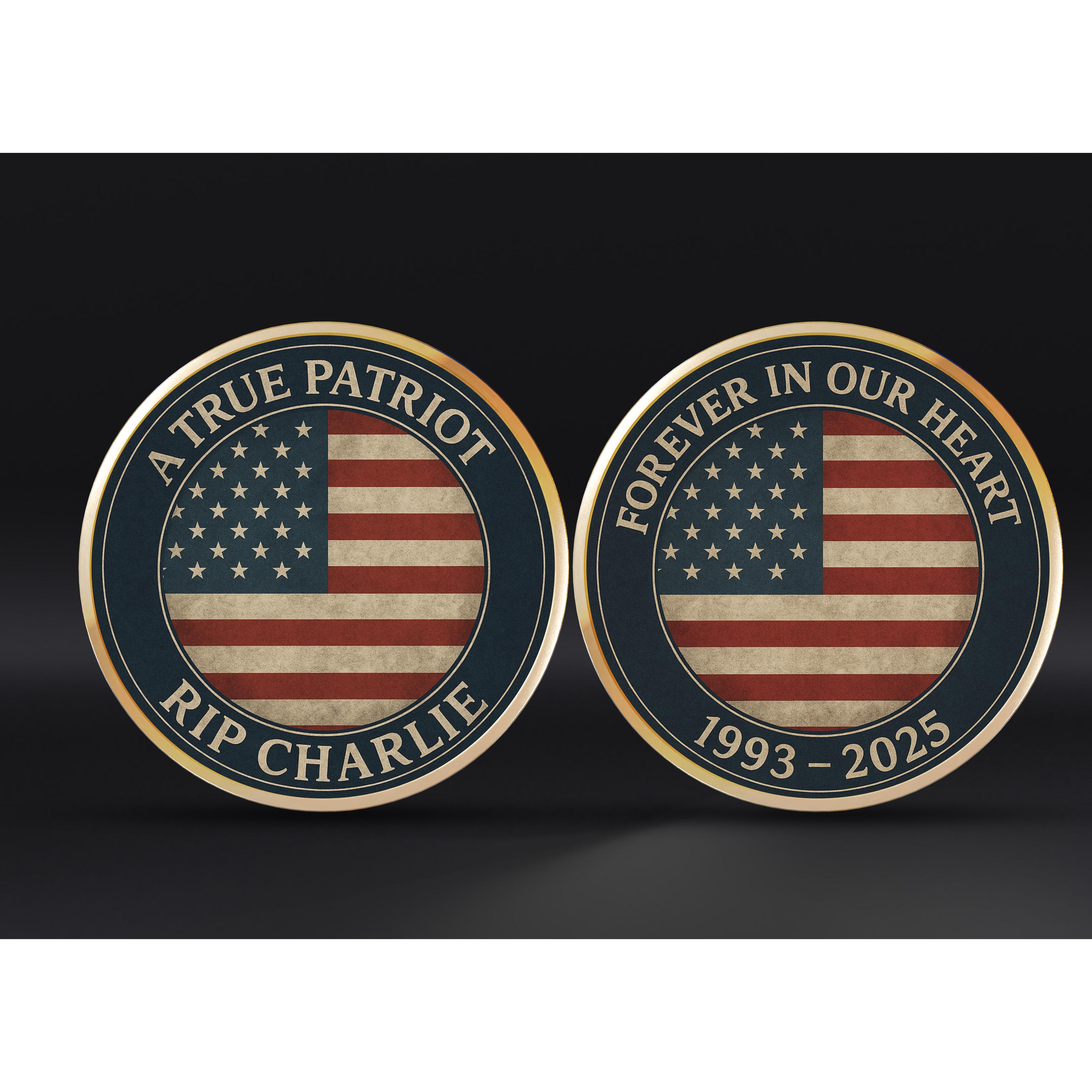 RIP Charlie Coin, Charlie Memorial Coin, Patriot Gifts for Republican ...