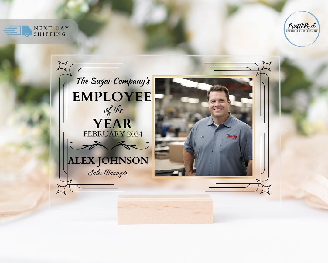 Personalized Employee Award, Custom Award for Employee of the Month ...