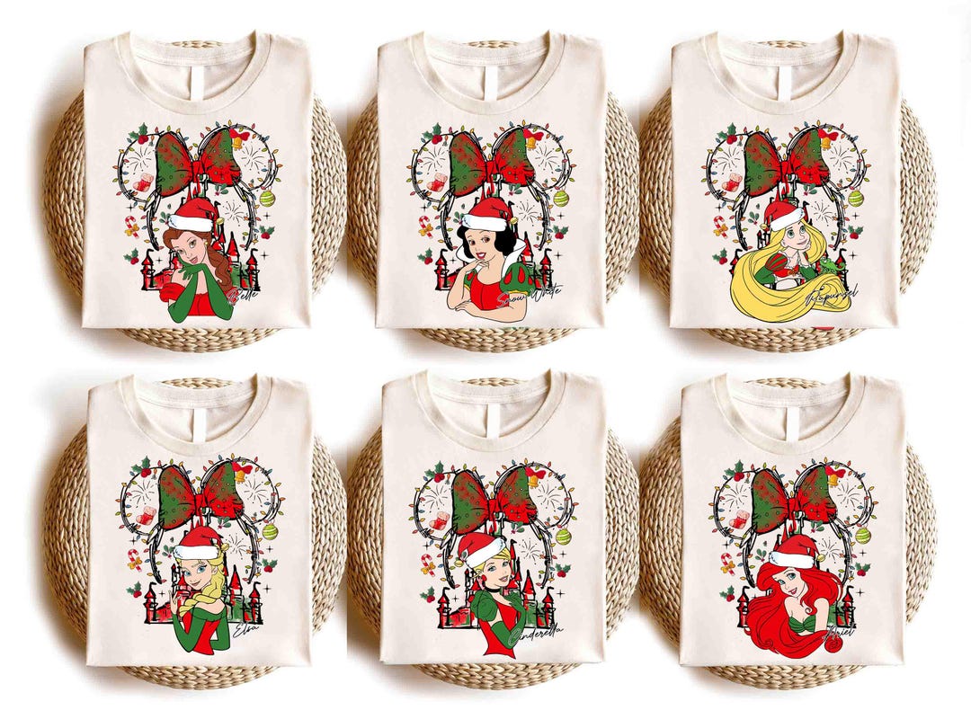 Personalized Disney Princess Christmas Shirt, Besties Christmas ...