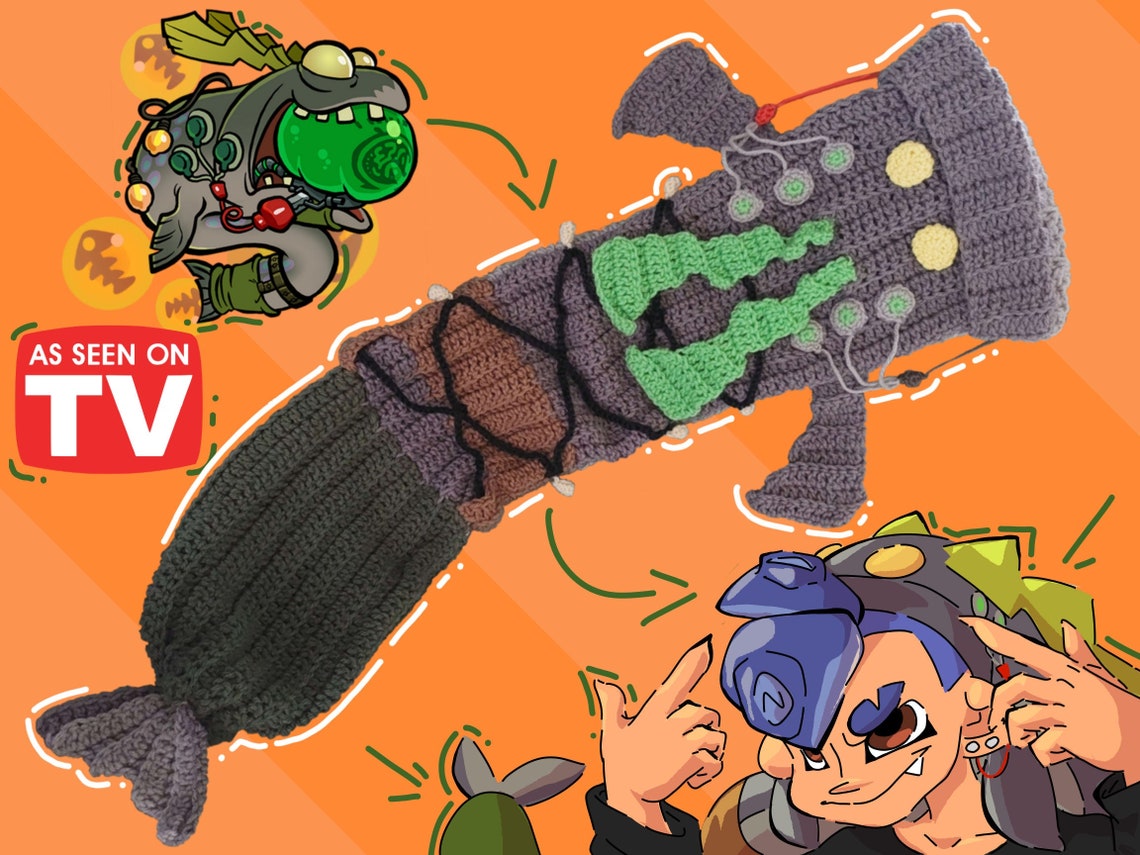 Horrorboros Crochet Beanie | Splatoon 3 | Salmon Run - Etsy