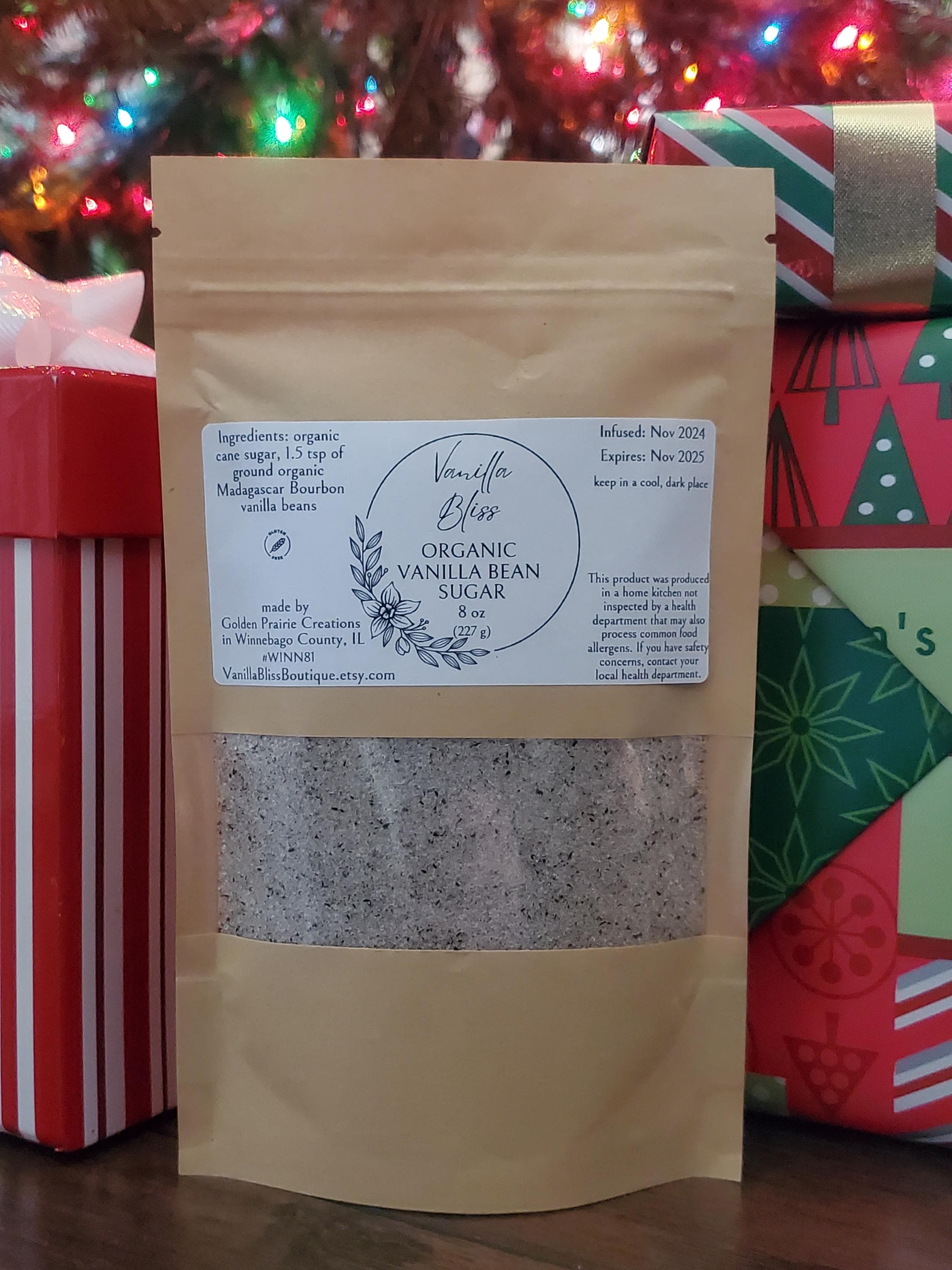 Organic Vanilla Sugar, Organic Cane Sugar Infused With Pure Organic ...