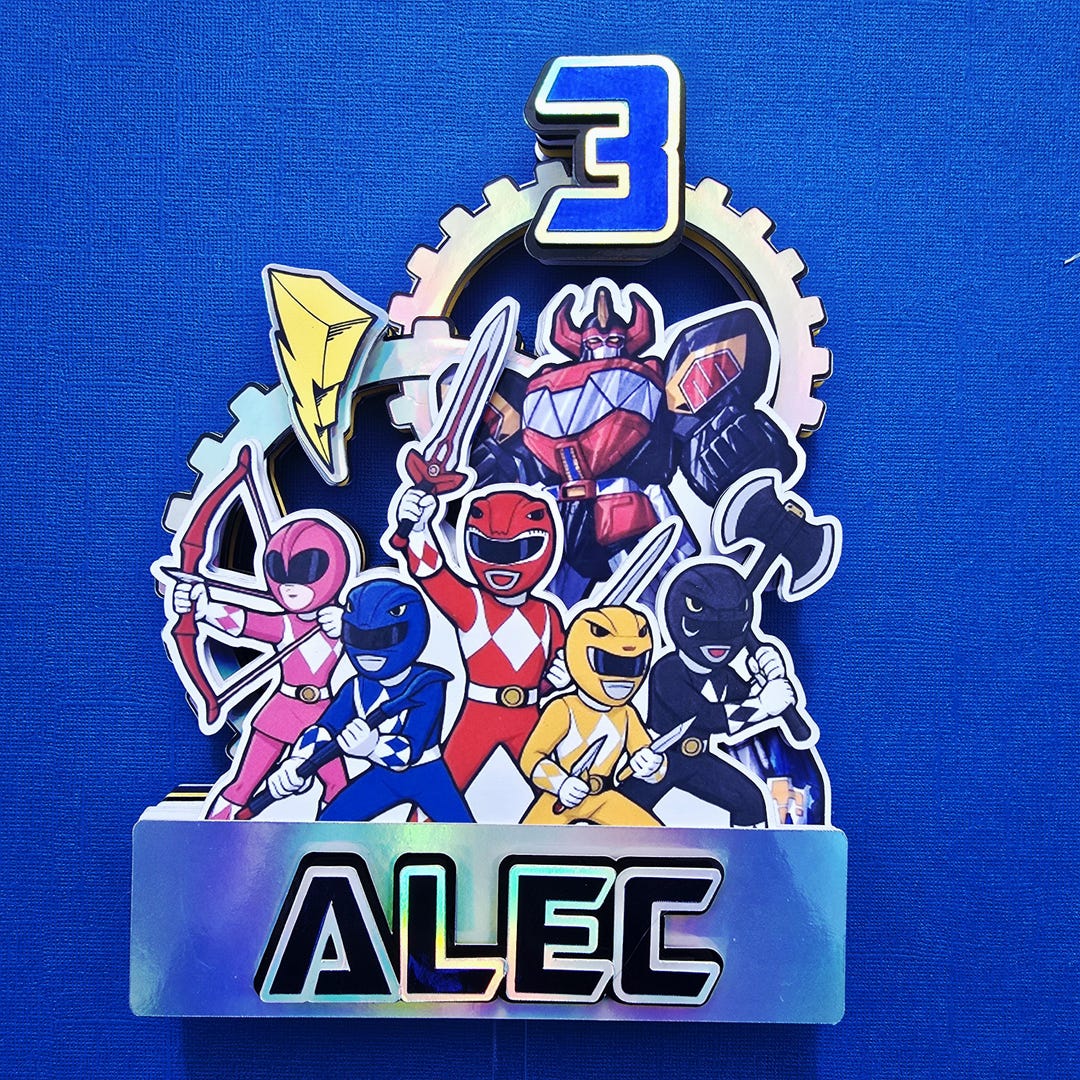Power Rangers Cake Topper - Etsy