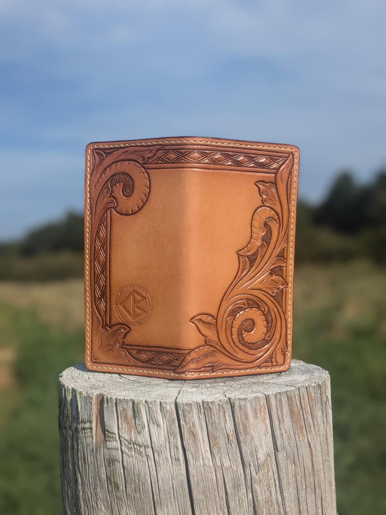Hand-tooled Roper Wallet - Etsy