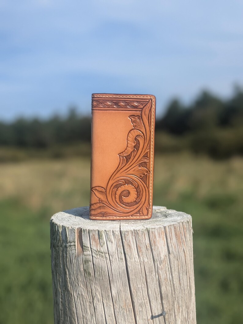 Hand-tooled Roper Wallet - Etsy