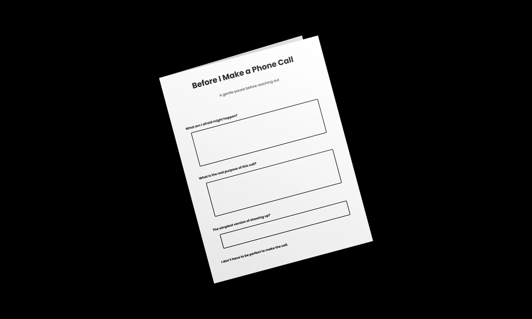 Before I Make a Phone Call | Calm Prep Printable - Etsy