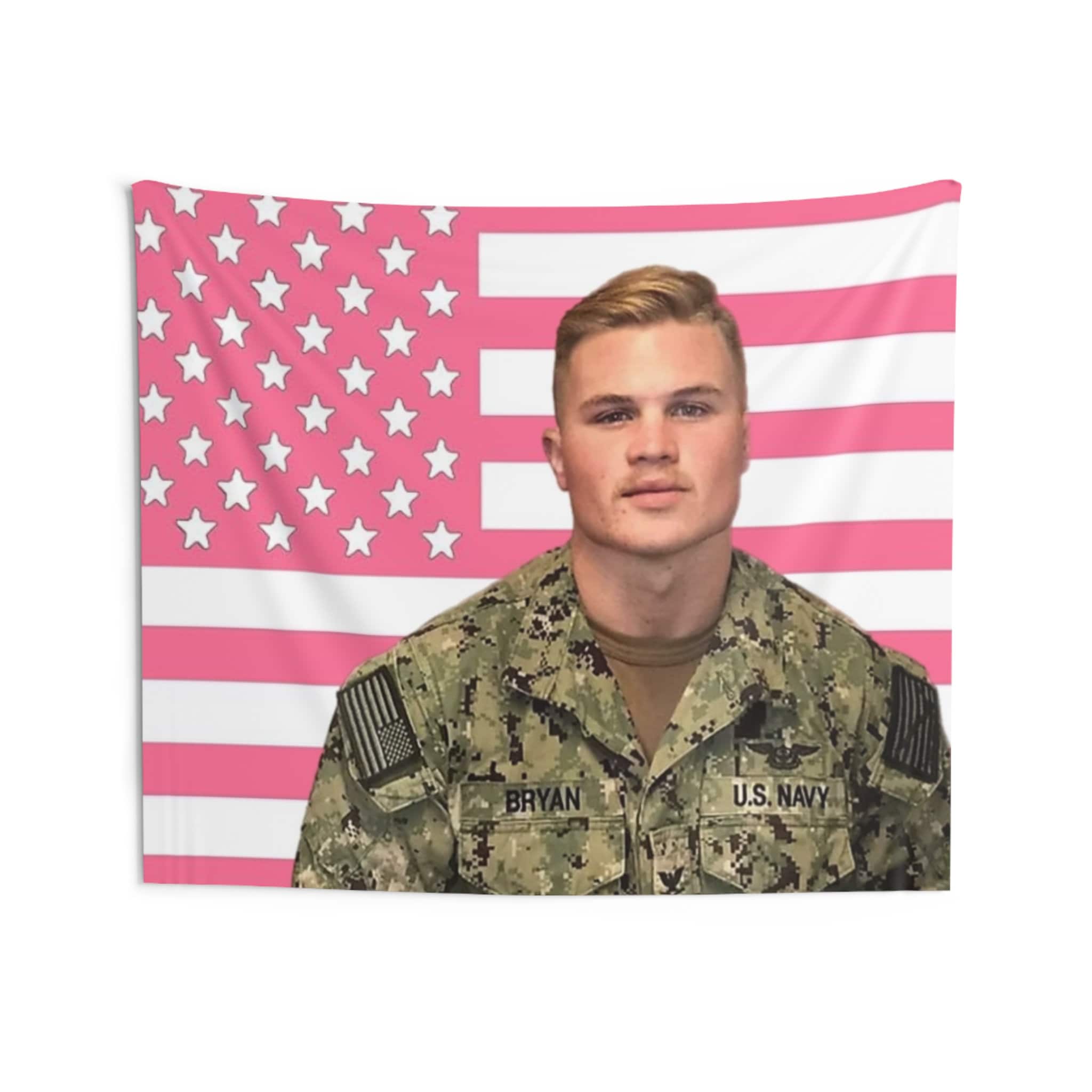 Zach Bryan Flag Country Artist Famous Hot Pink Patriotic Usaindoor Wall ...