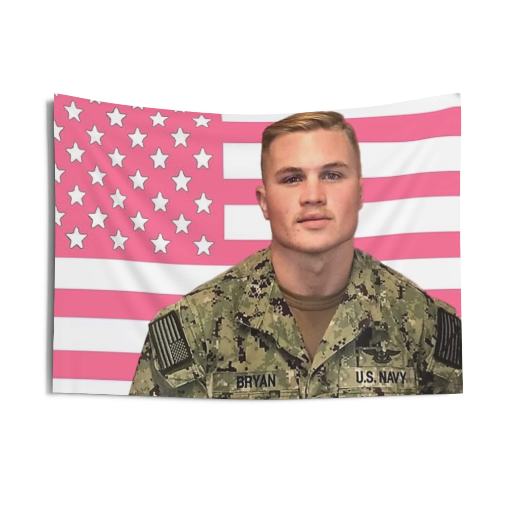 Zach Bryan Flag Country Artist Famous Hot Pink Patriotic Usaindoor Wall ...