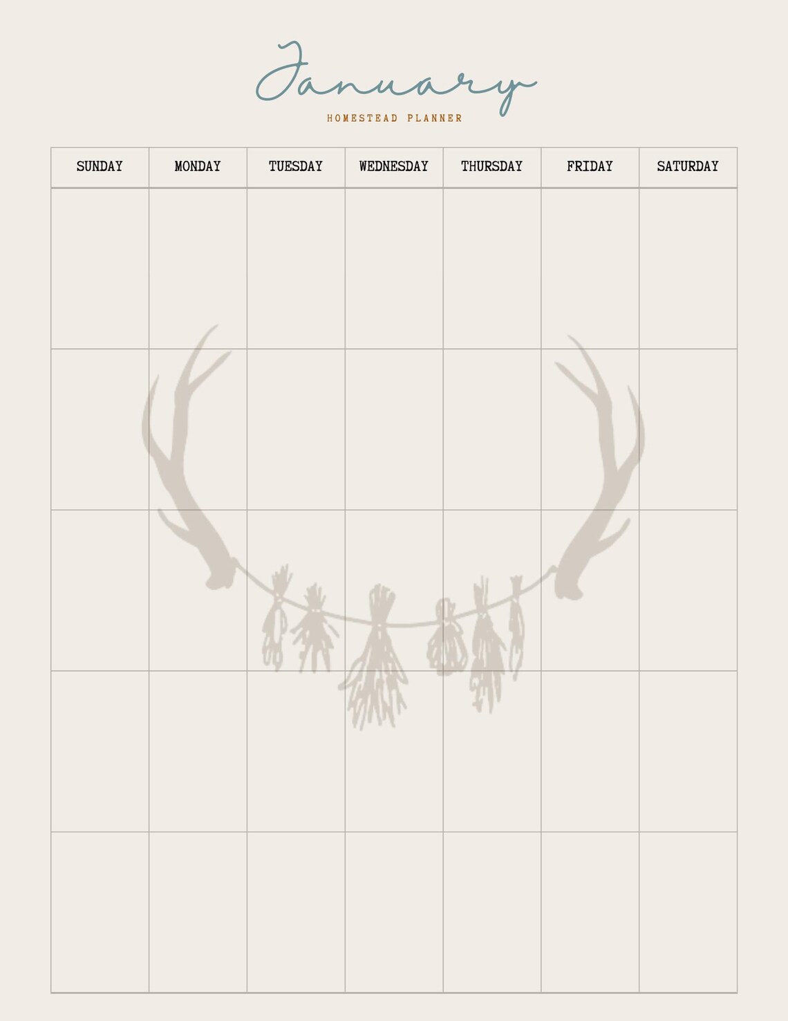 Printable Yearly Homestead Planner (digital) - Etsy
