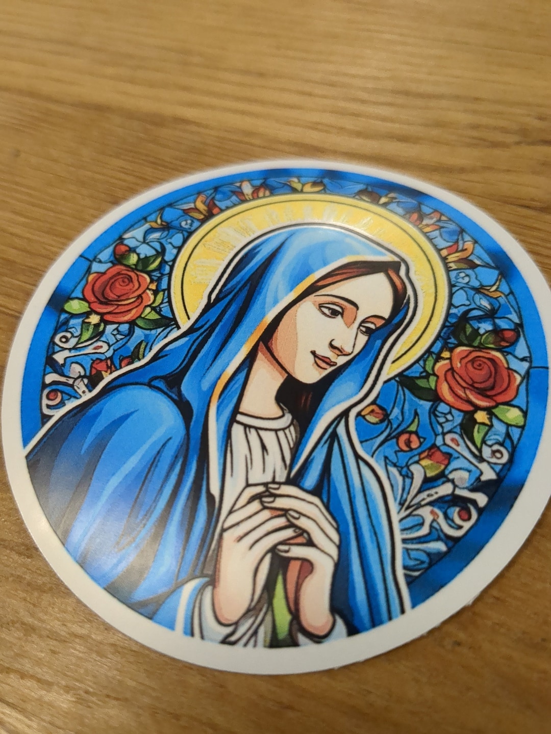 Virgin Mary Sticker, Virgin Mary Decal, Catholic Sticker - Etsy UK