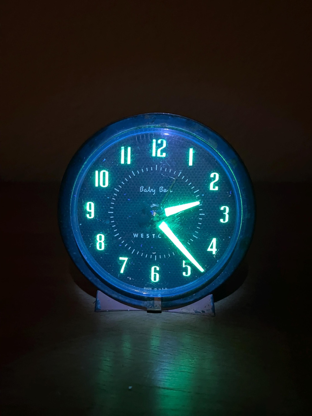 Vintage Westclox Baby Ben Radium Dial Alarm Clock Working Glows Like ...