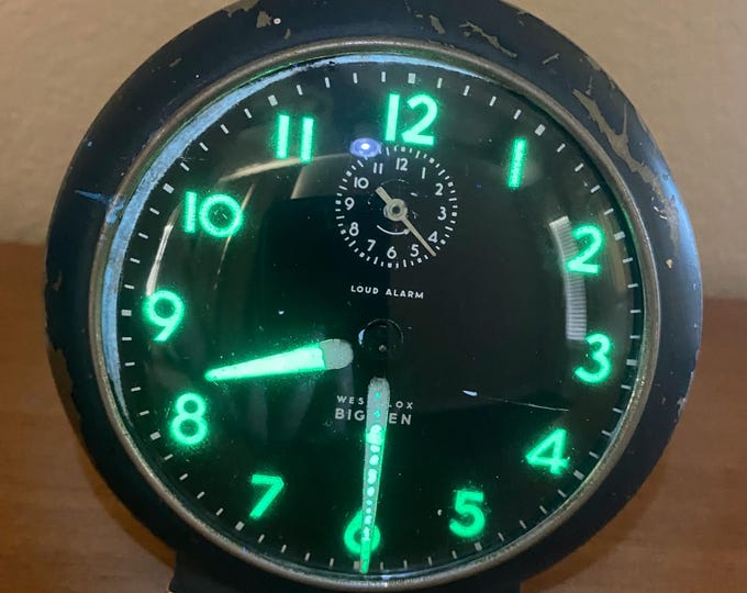 Vintage Westclox Big Ben Radium Dial Alarm Clock Glows Like Uranium ...