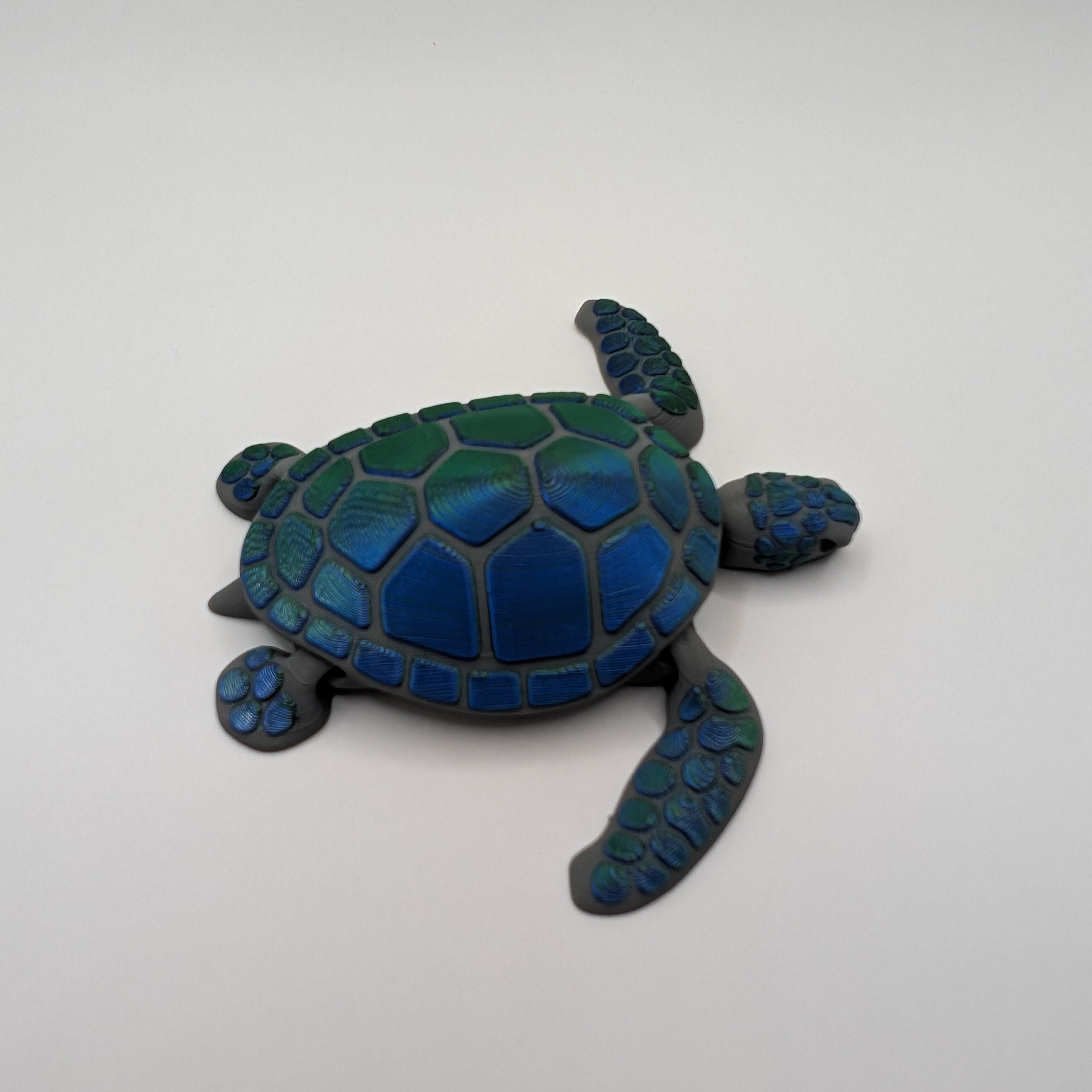 Articulated Turtle Fidget Toy, 3D Printed, Multicolour, Anxiety Relief ...