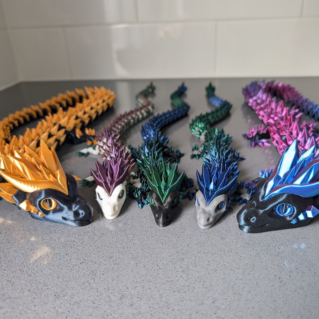 Custom Multicolour Dragons, 3D Printed, Fidget, Desk Ornament - Etsy