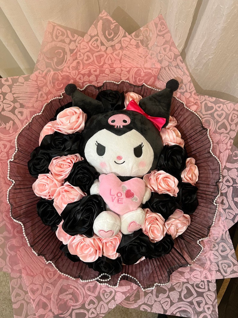 Kuromi Eternal Bouquet/forever Roses/ Ribbon Bouquet/ramo - Etsy