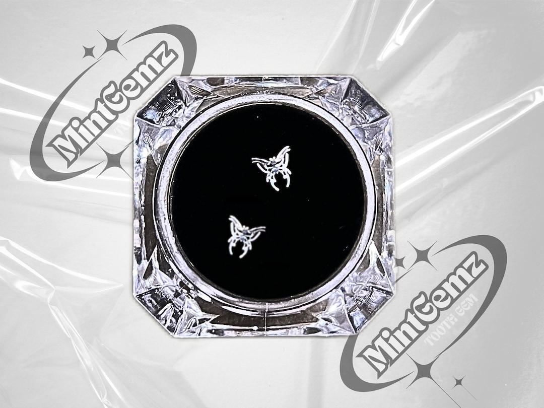 Silver Butterfly Moth Tooth Gem Kit | Variation 2 | Titanium Tooth Gem ...