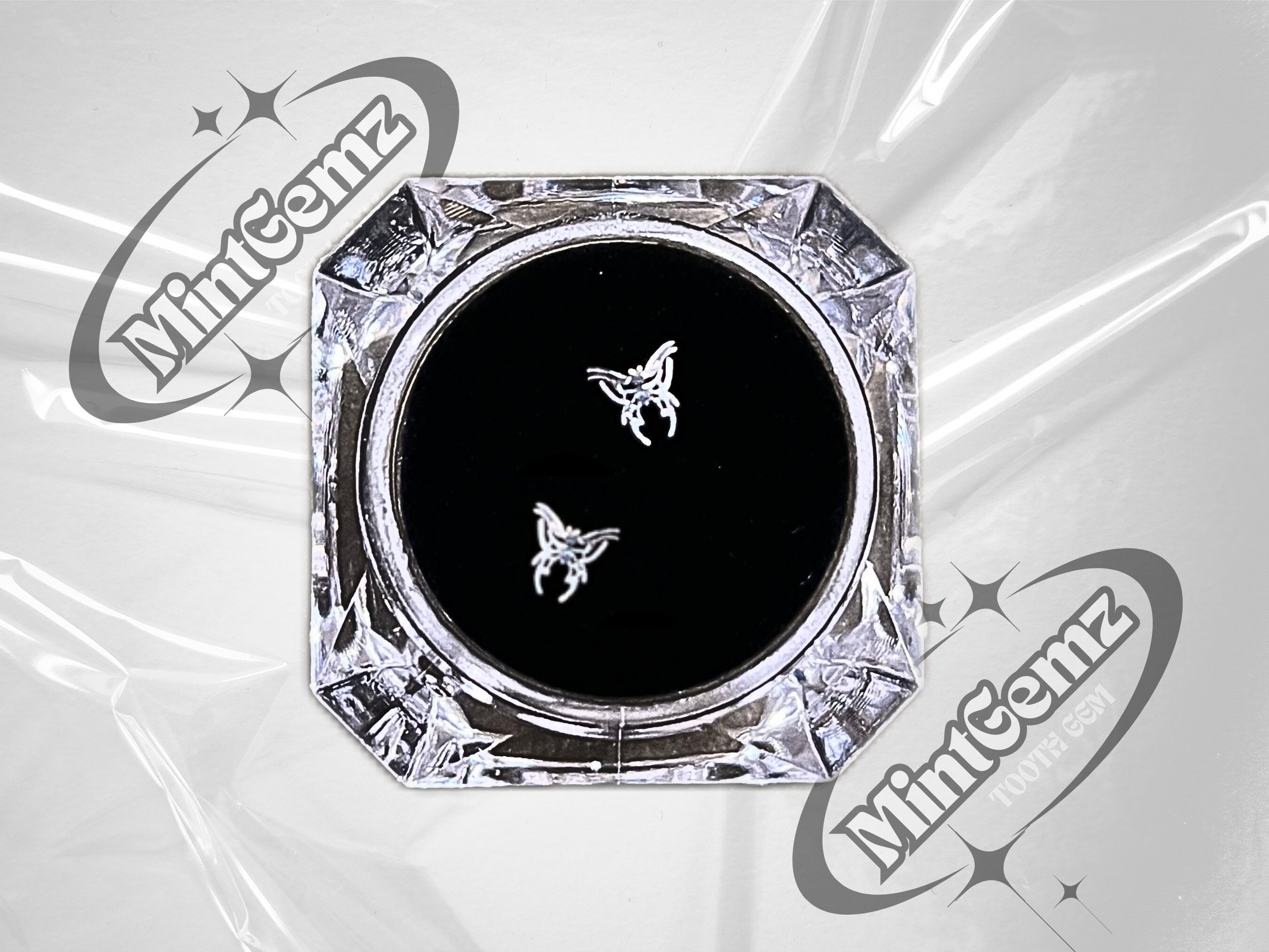 Silver Butterfly Moth Tooth Gem Kit Variation 2 Titanium Tooth Gem ...