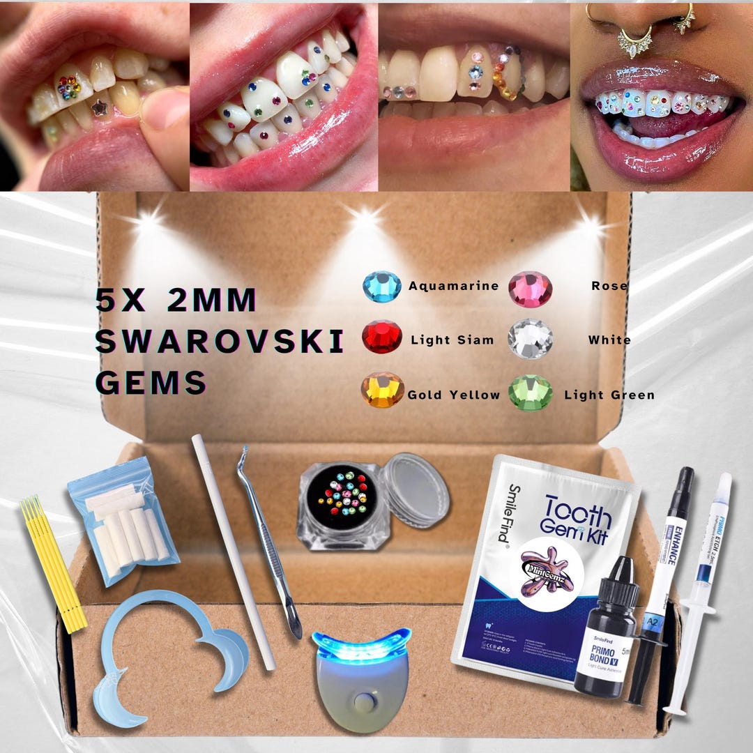 Professional DIY Tooth Gem Kit/at Home Tooth Gem Kit/swarovski Tooth ...