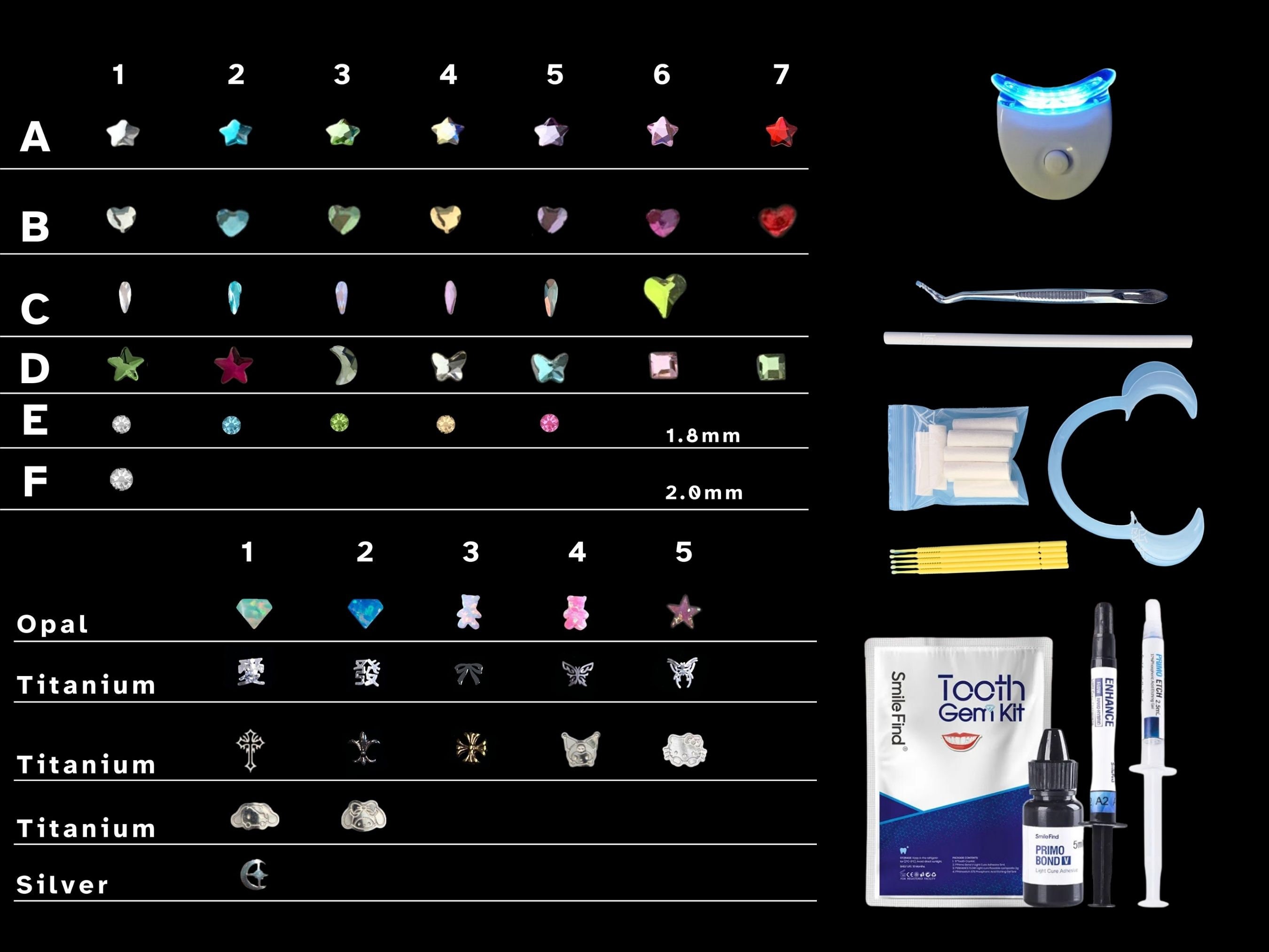 Any Tooth Gem Design Custom Tooth Gem Kit Tooth Gem Jewellery Set DIY ...