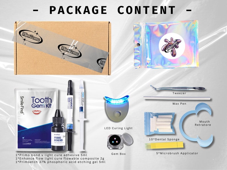 Silver Butterfly Moth Tooth Gem Kit Variation 2 Titanium Tooth Gem ...