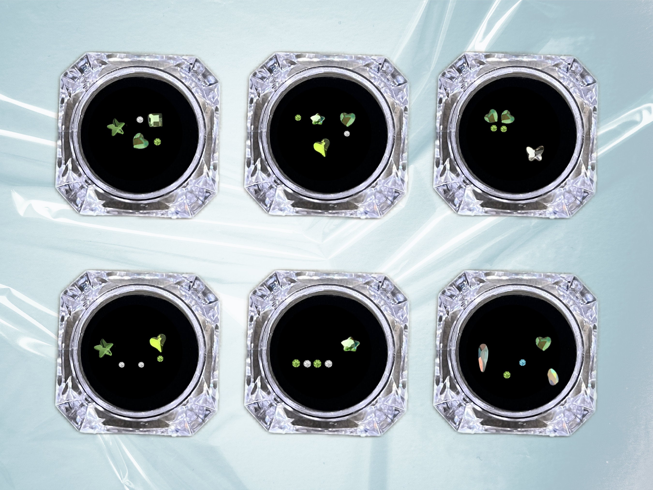 Green Swarovski DIY Tooth Gem Kit | Swarovski Gems | Assorted Flatback ...