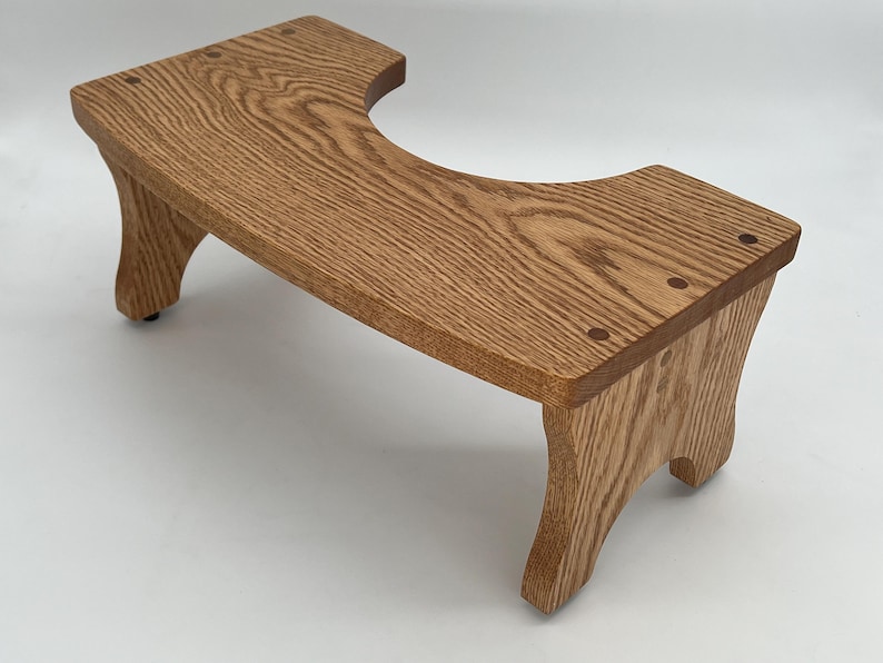 Handmade Oak Wood Toilet Stool - Etsy