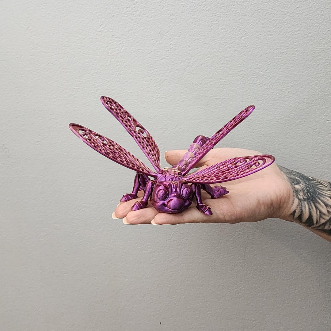 3D Printed Dragonfly Articulating Toy by Flexifactory/ 3D Printed ...