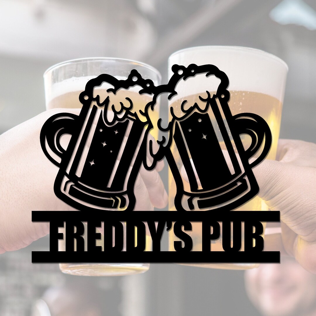 Custom Pub Sign, Bar Theme Sign, Bar Metal Wall Art, Beer Mug Sign ...