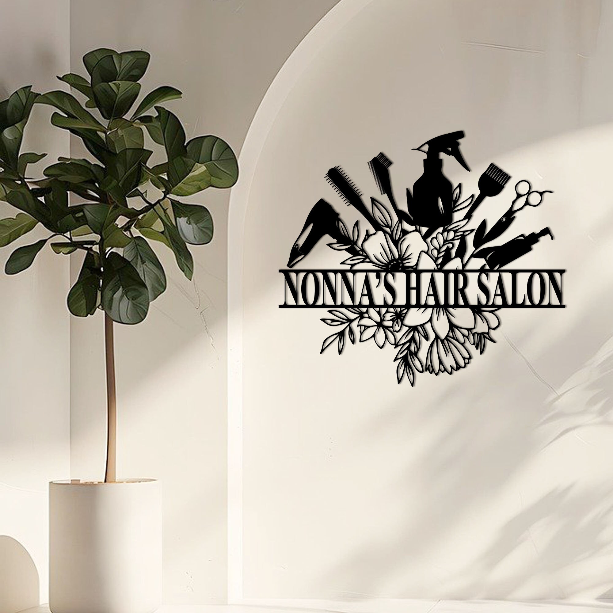 Personalized Hair Salon Metal Sign, Custom Hairdresser Wall Decor - Etsy