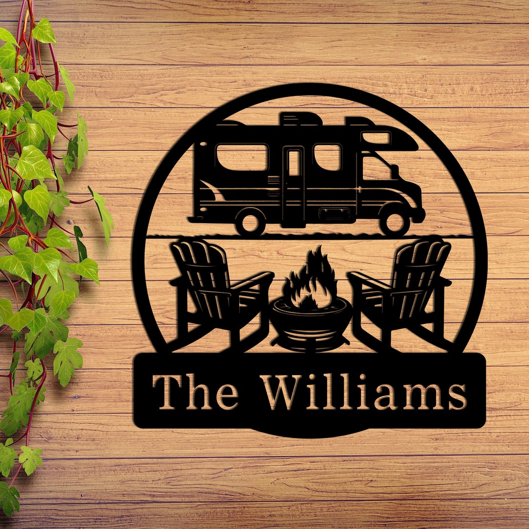 Custom Camper Metal Sign: RV Campsite Wall Art - Etsy