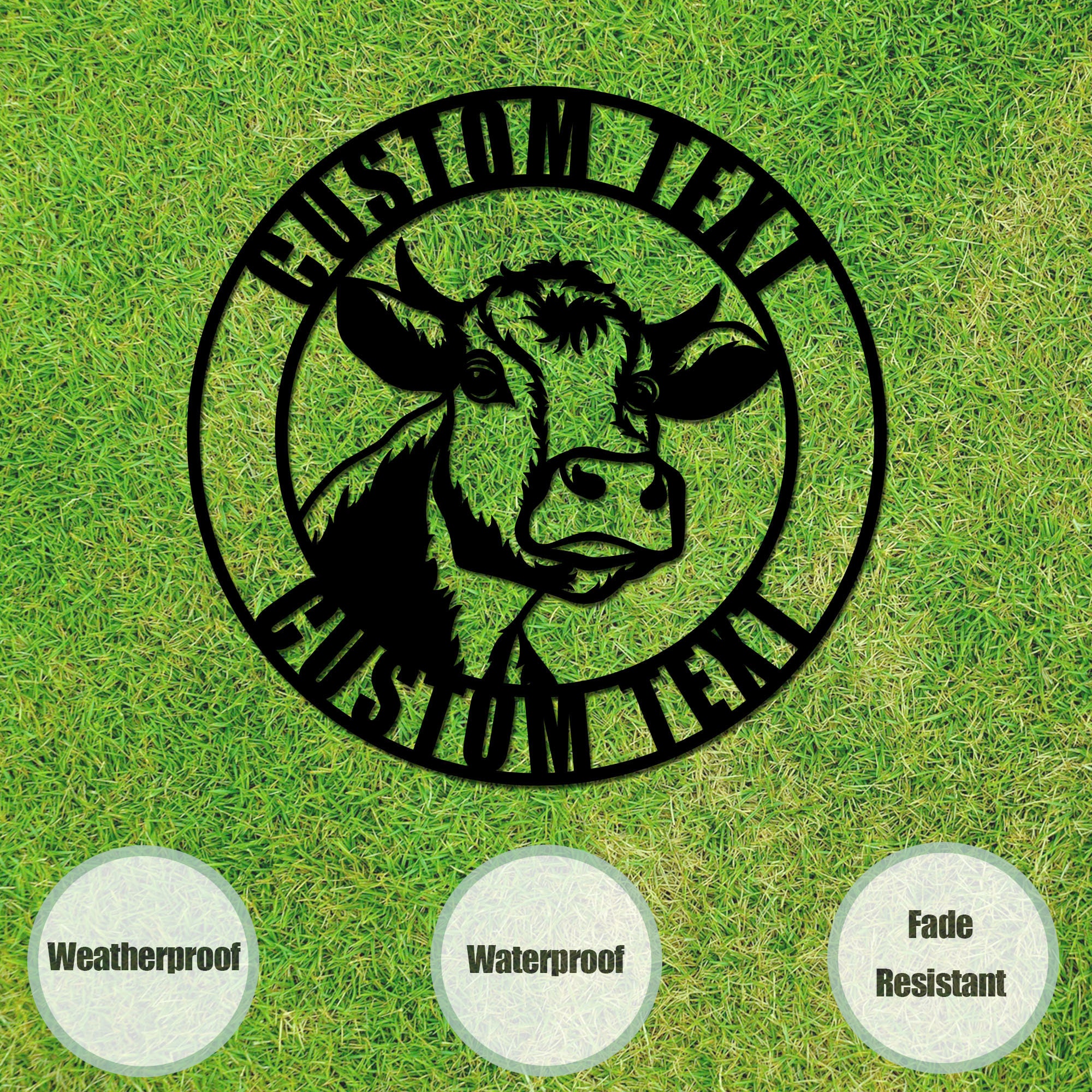 Custom Cow Farm Wall Art, Cow Metal Sign, Cow Farm Sign, Cow Farm Decor ...