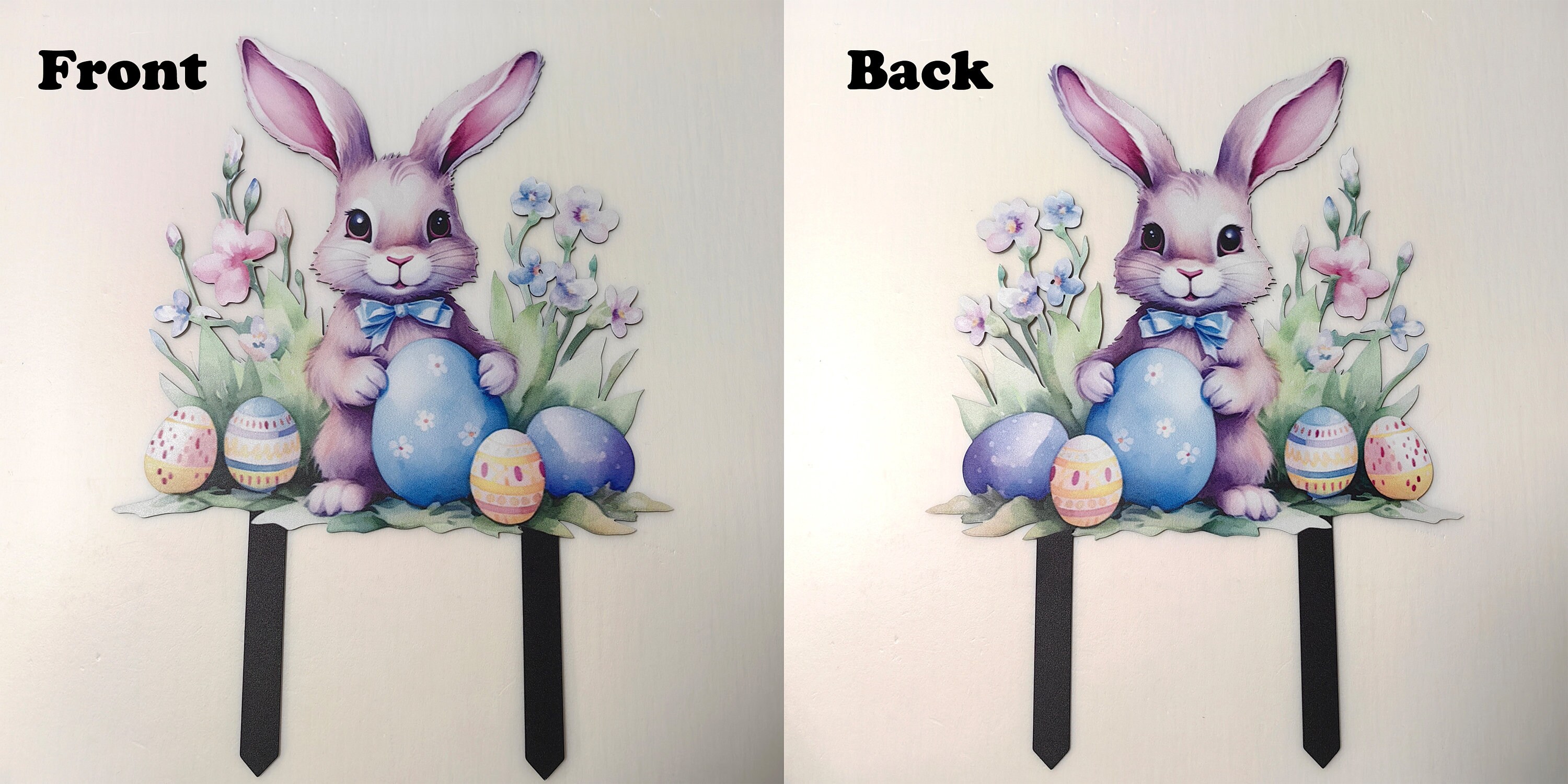 Easter Rabbit Stake, Easter Bunny Metal Sign With Stake, Rabbit Garden ...