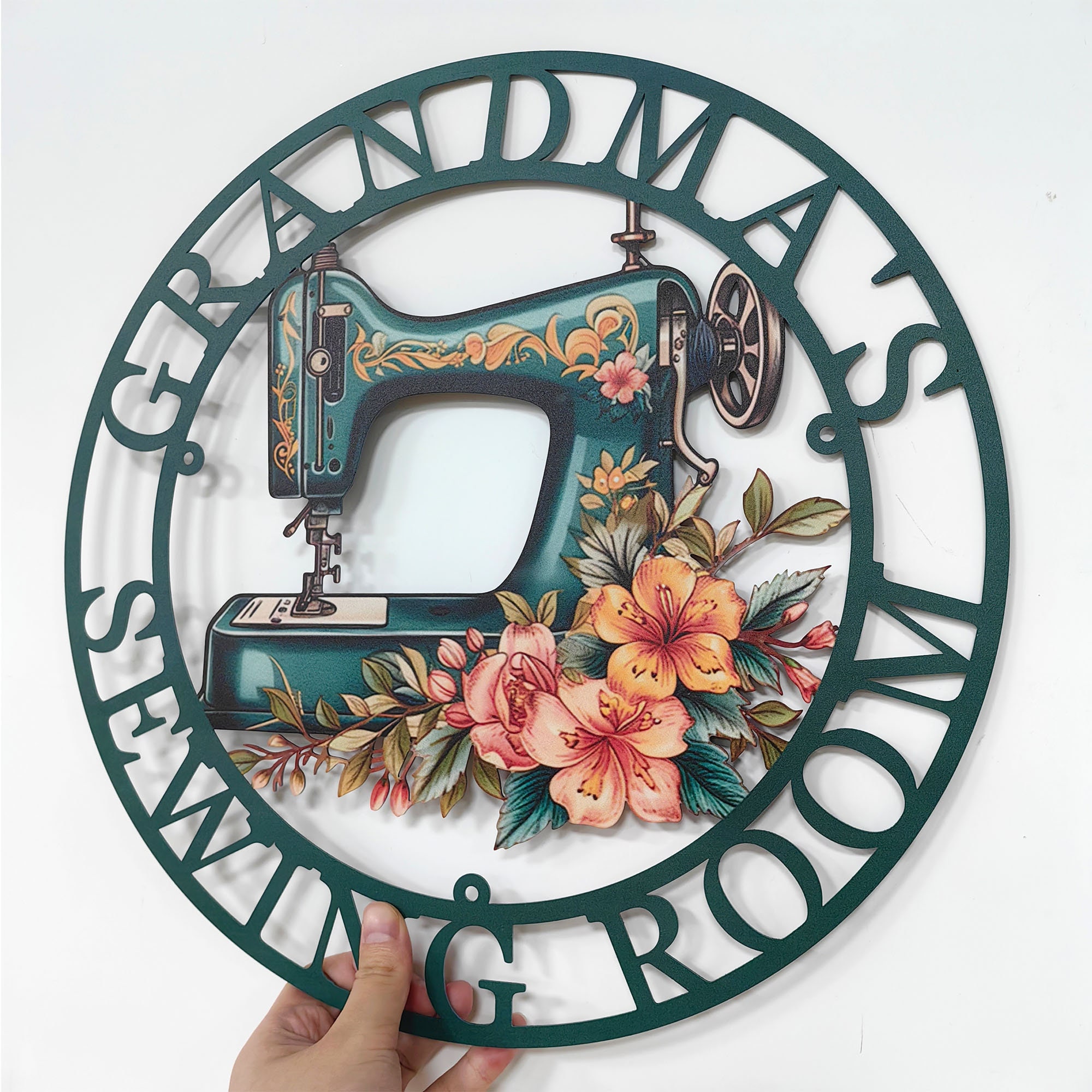 Custom Quilting Sign, Sewing Room Sign, Sewing Machine With Flower Sign ...