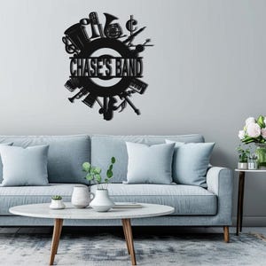 Custom Music Band Metal Sign, Personalized School Band Wall Art - Etsy