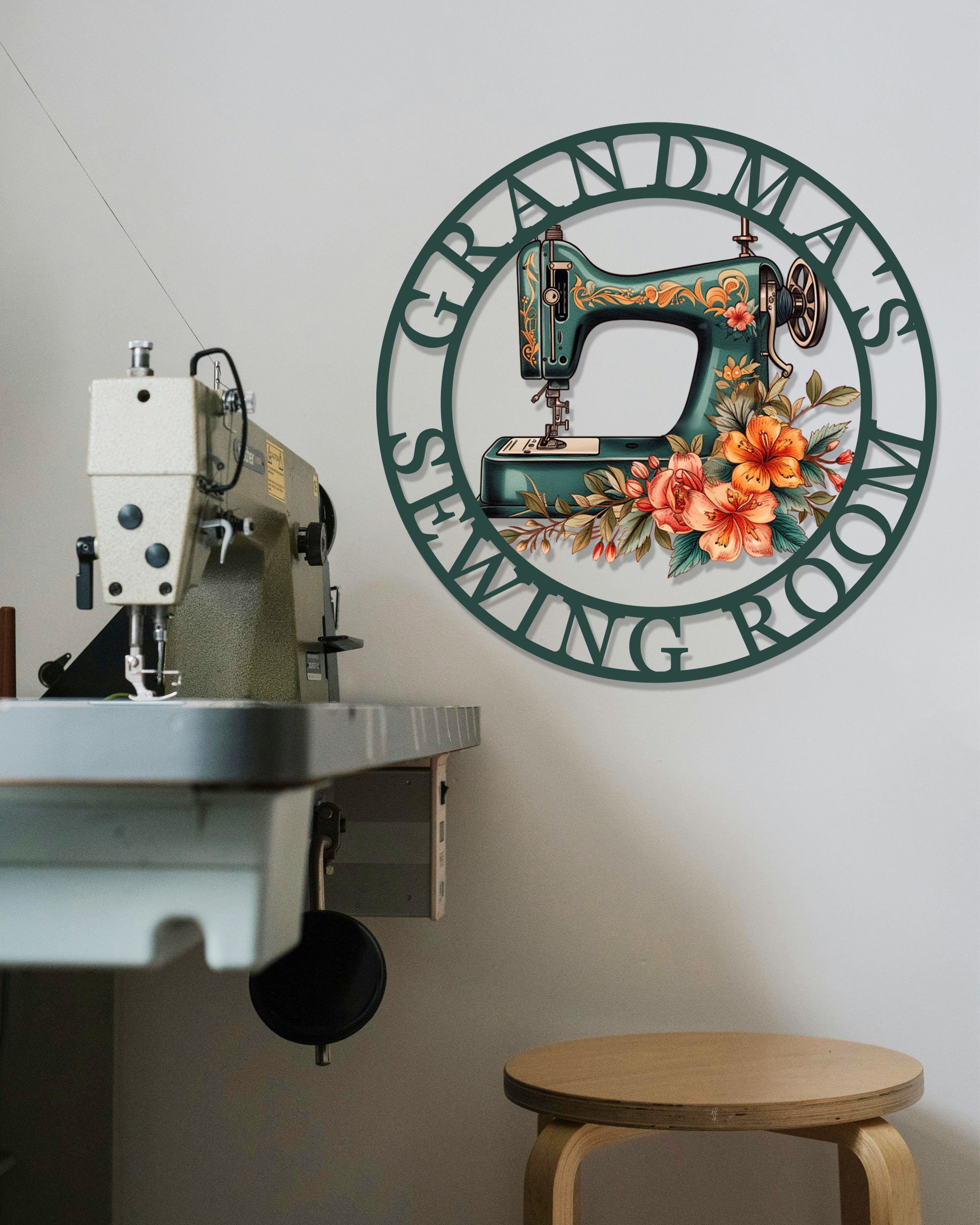 Custom Quilting Sign, Sewing Room Sign, Sewing Machine With Flower Sign ...