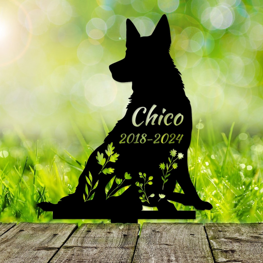 Dog Memorial Stake Personalized, German Shepherd Sign, Sympathy Sign ...