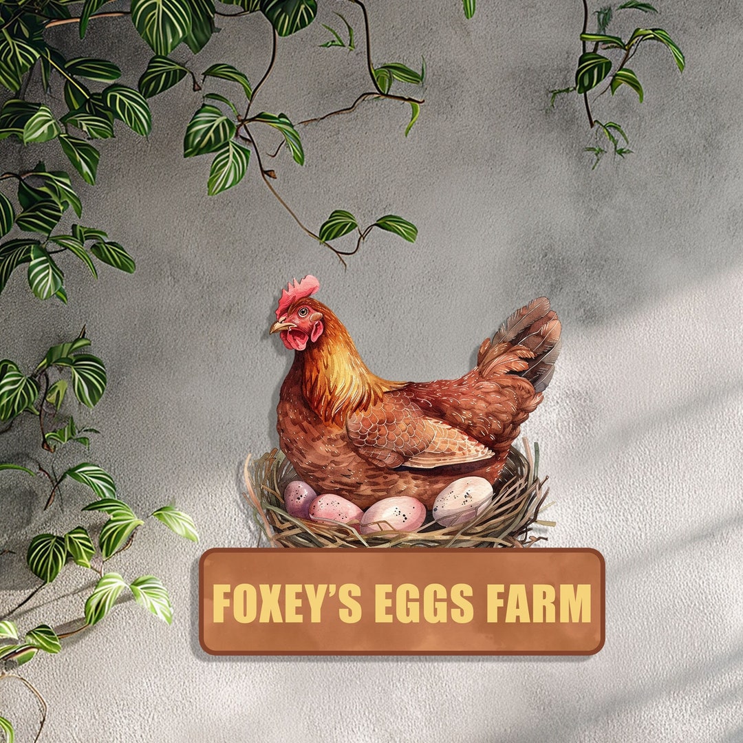 Custom Chicken Farm Sign, Chicken Coop Sign, Chicken Coop Decor, Hen ...