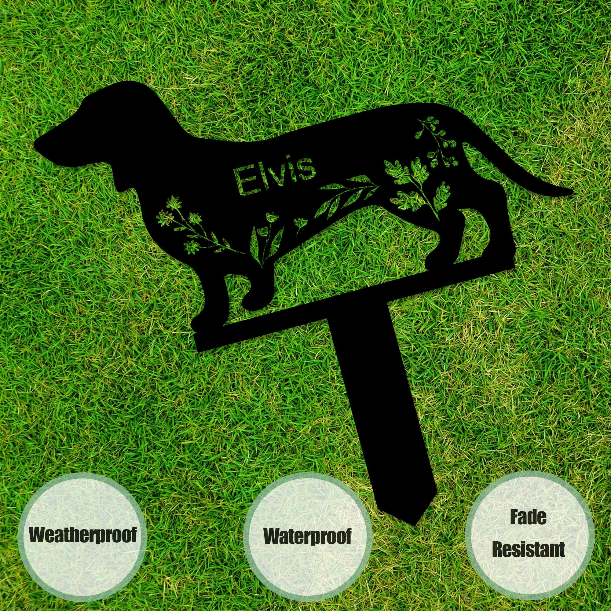 Dog Memorial Stake Personalized, Dachshund Sign, Sympathy Sign, Pet ...