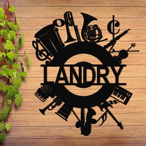Custom Music Band Metal Sign, Personalized School Band Wall Art - Etsy