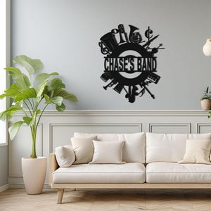 Custom Music Band Metal Sign, Personalized School Band Wall Art - Etsy