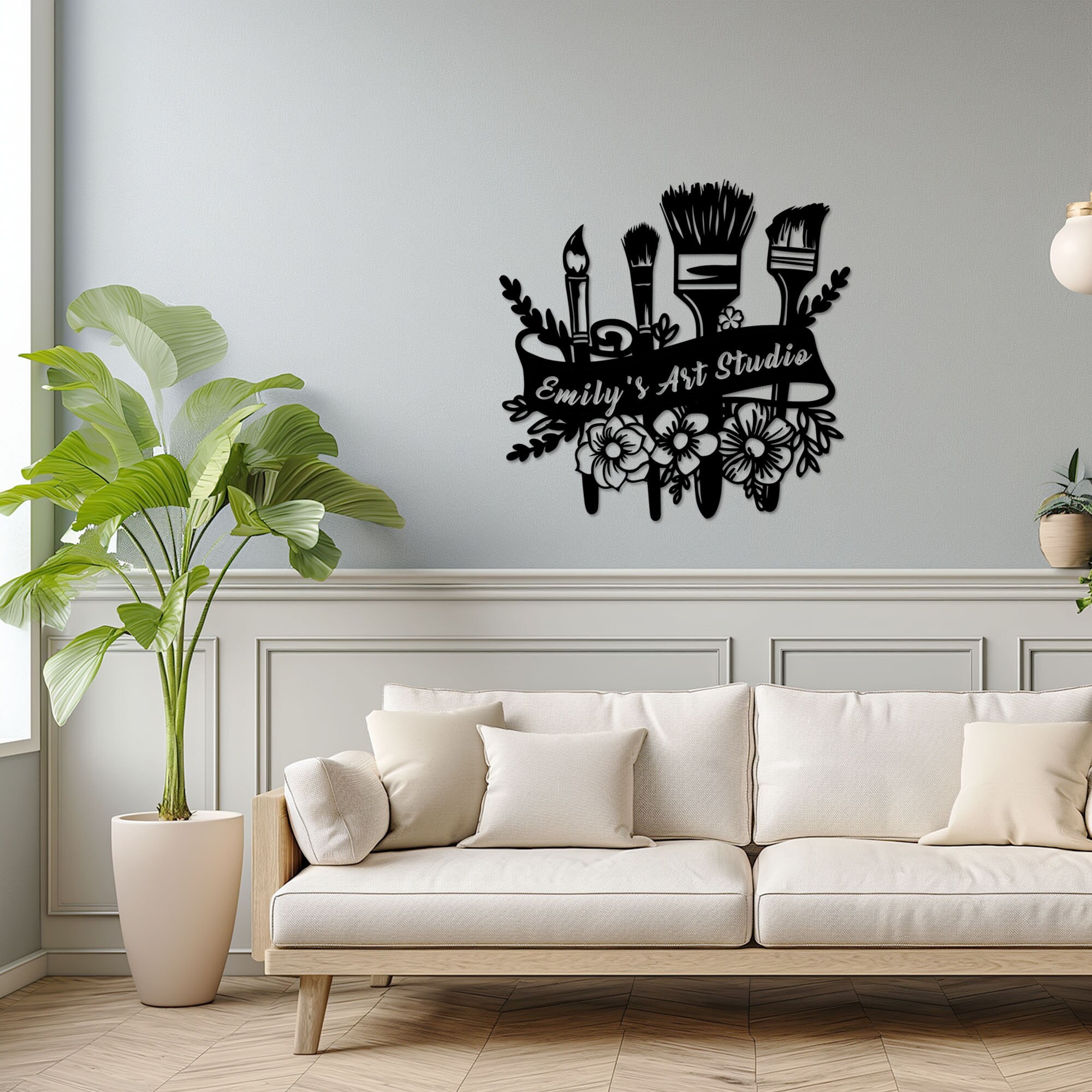 Personalized Art Studio Metal Wall Art, Artist Name Sign, Artist Gifts ...