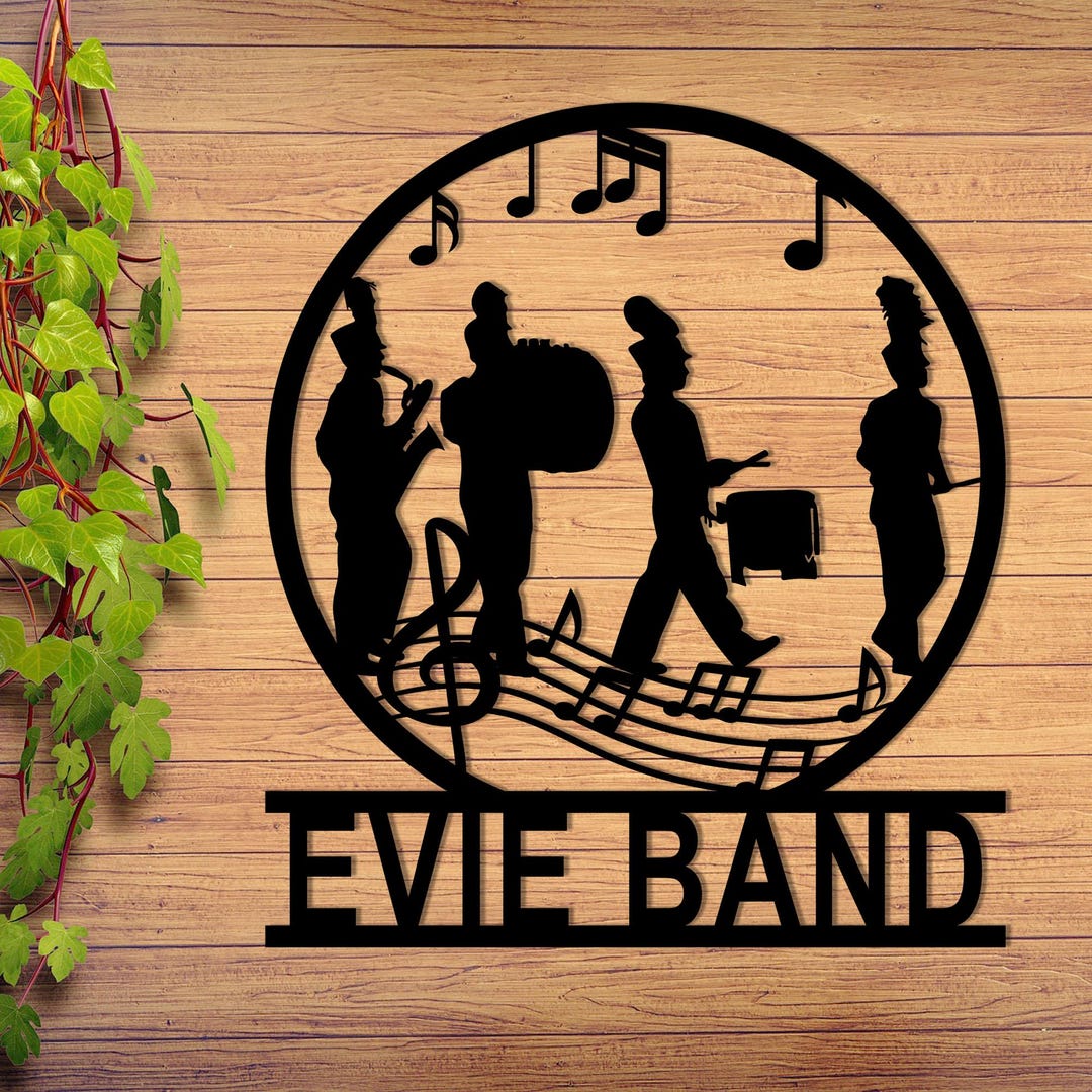 Custom Marching Band Metal Wall Art, Personalized Marching Band Name ...