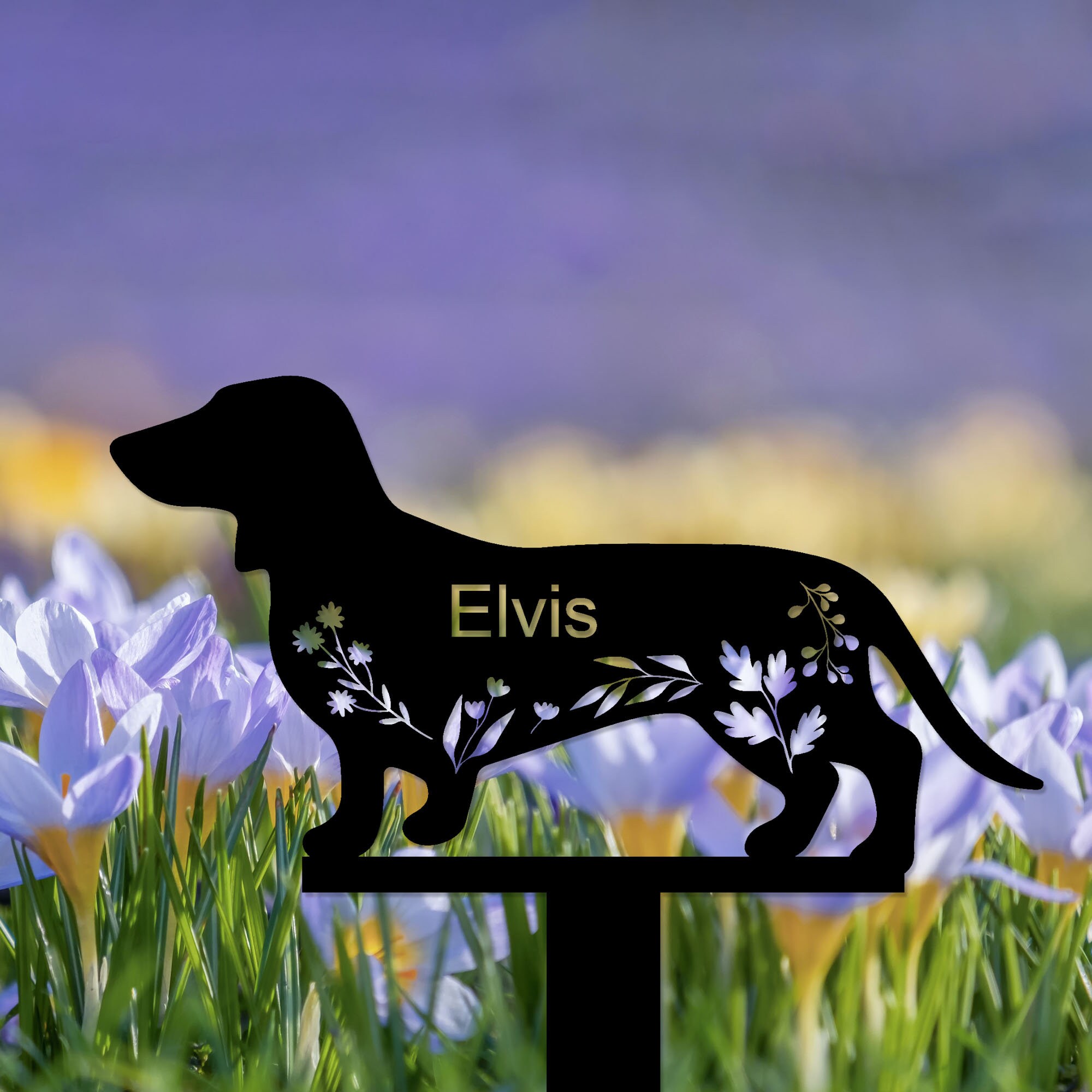 Dog Memorial Stake Personalized, Dachshund Sign, Sympathy Sign, Pet ...