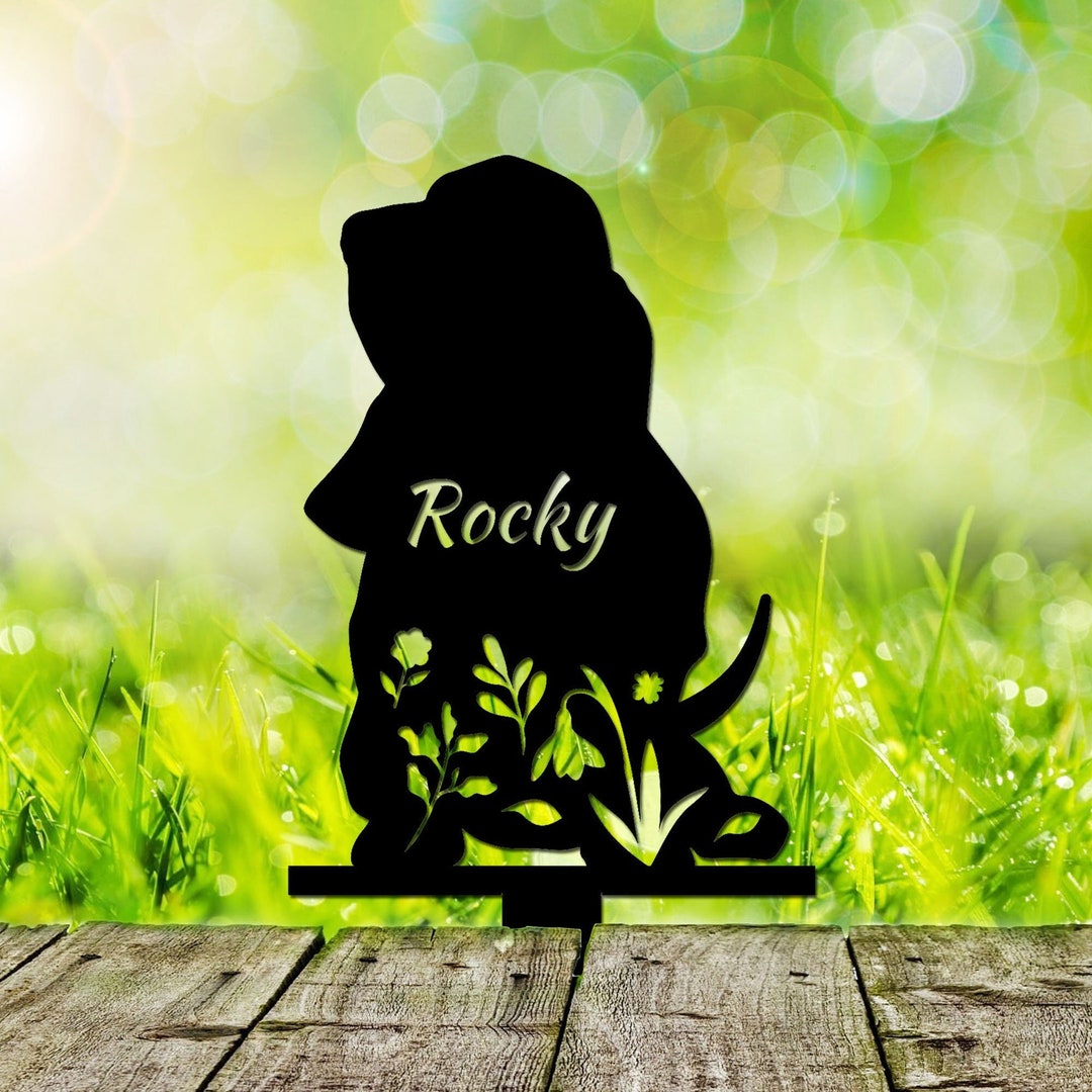 Personalized Dog Memorial Sign, Bassett Hounds Sign, Sympathy Sign, Pet ...